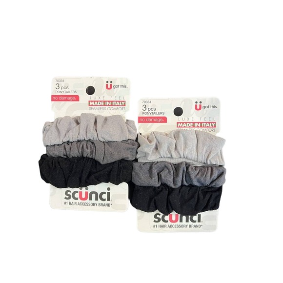 scunci | Accessories | 6 Scunci Hair Ties Luxe Feel Hair Ponytailer 2 ...